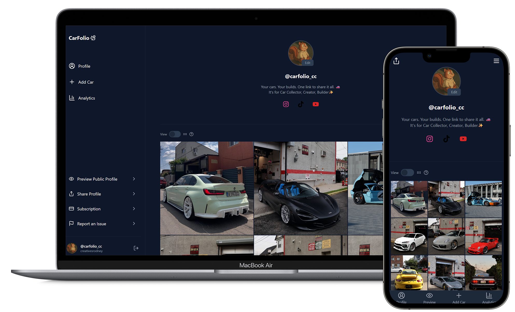 Carfolio - Car Collection Showcase